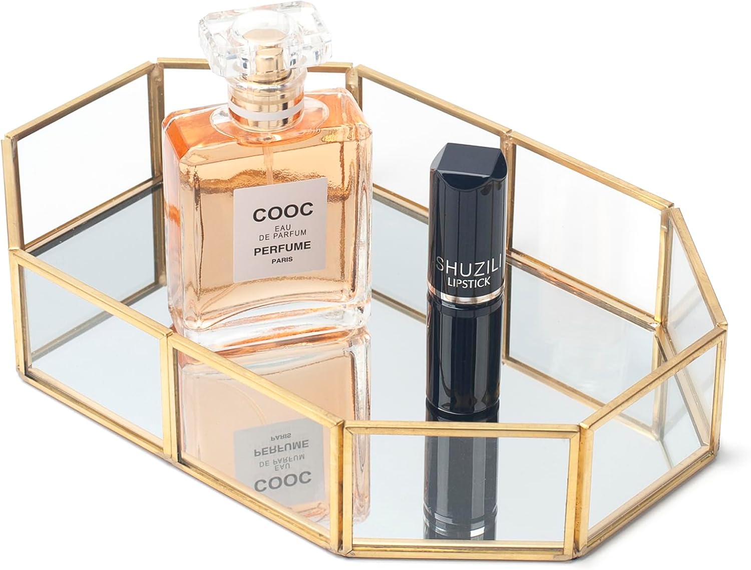 Amazon.com: Gold Mirror Perfume Organizer, Makeup Tray for Vanity ...