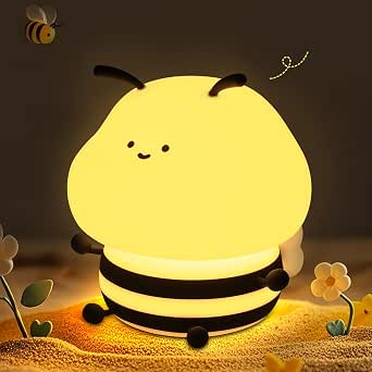 Attivolife Bee Night Light, Cute Bumble Bee Gift for Kid, Animal ...