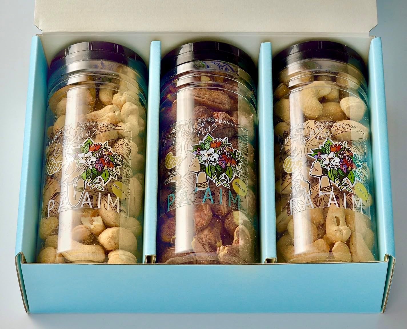 Amazon.co.jp: Pa'aim クイーン・オブ・カシューナッツ カンボジア産 Queen of Cashew Nuts Cambodia (ギフトセット, 180g x 3 ...