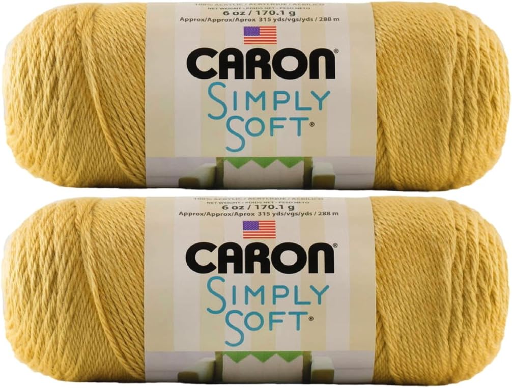 Amazon.com: Caron Simply Soft Sunshine Yarn - 3 Pack of 170g/6oz ...