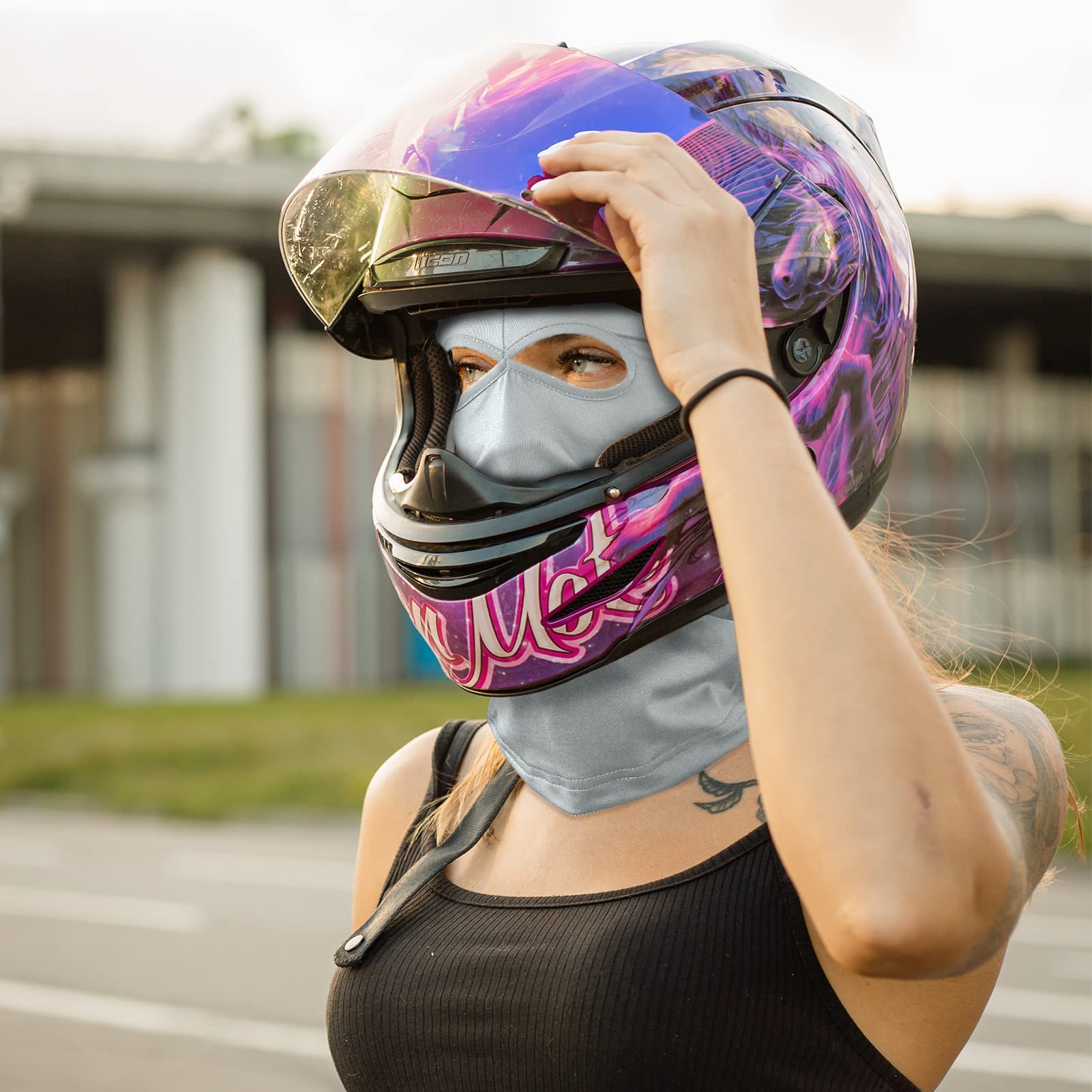 Snapklik.com : Light Grey Ski Mask, Balaclava Face Mask For Men And ...