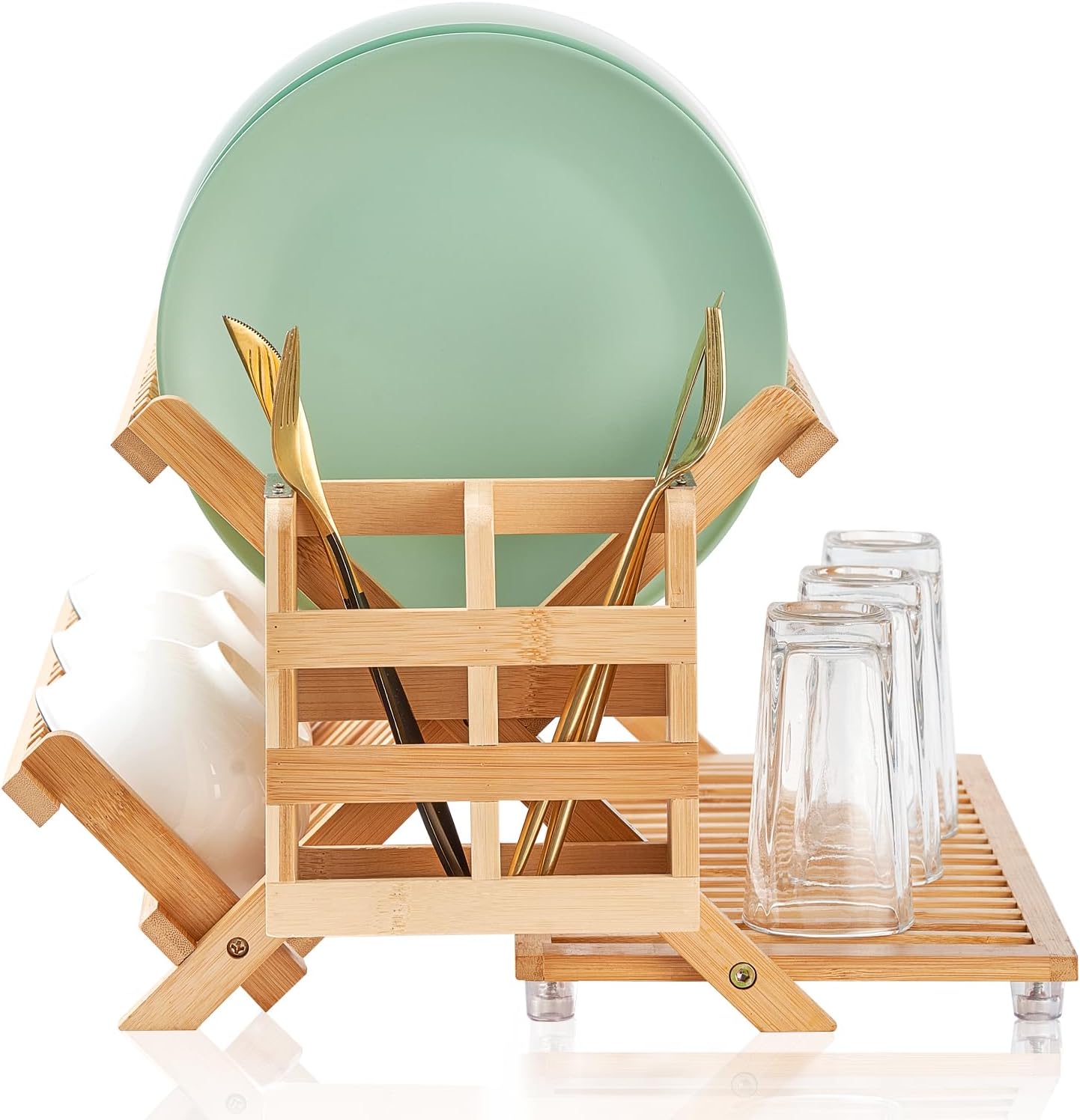 Amazon.com - Earth's Dreams Bamboo Dish Drying Rack - 3 Tier ...