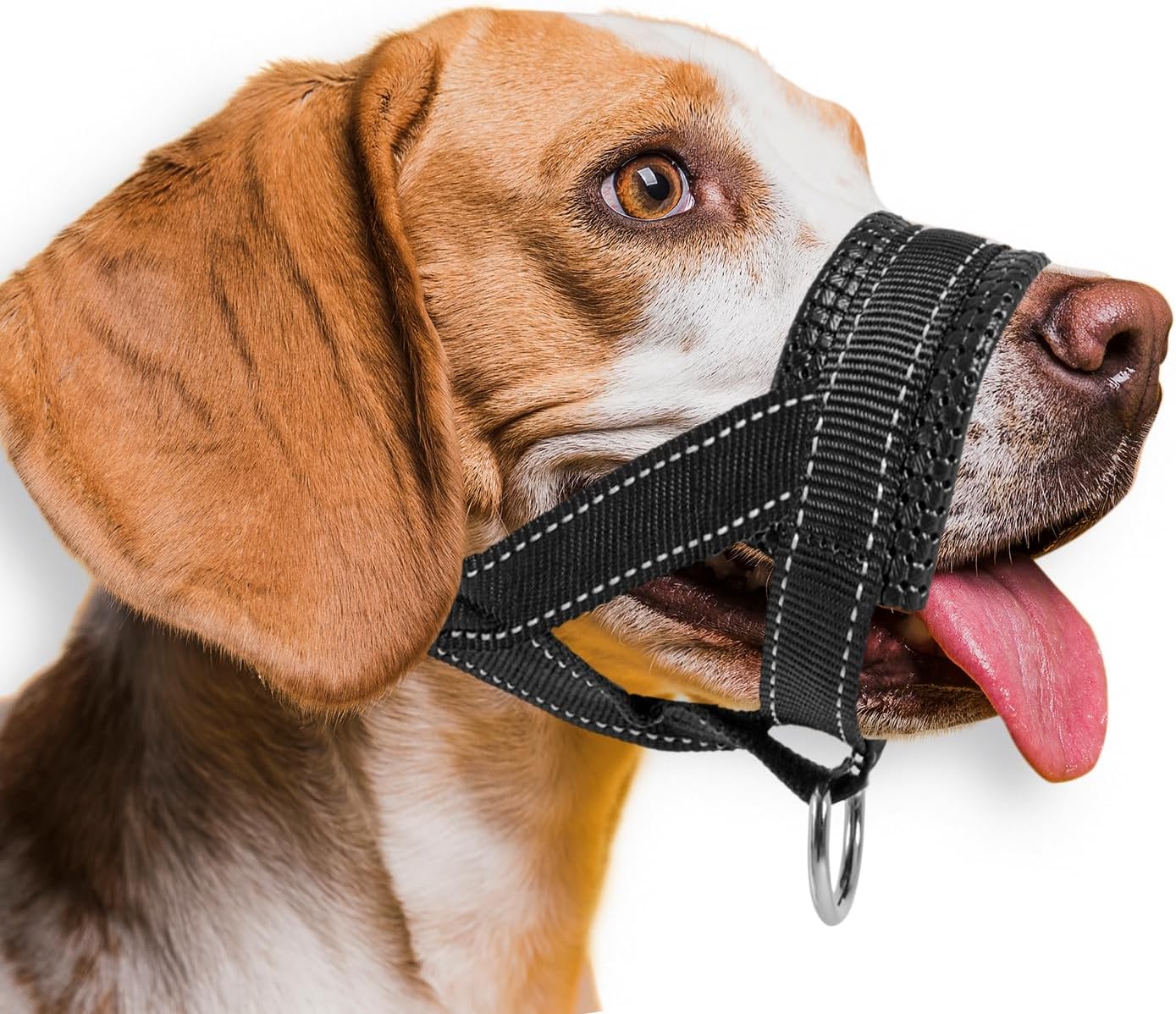 Amazon.com : Ohcozzy Dog Muzzle, Soft Leather Muzzle with Reflective ...