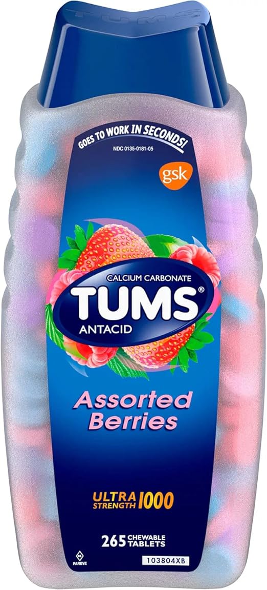 Amazon.com: Tums Ultra Assorted Berries 265 Tablets - Maximum Strength ...