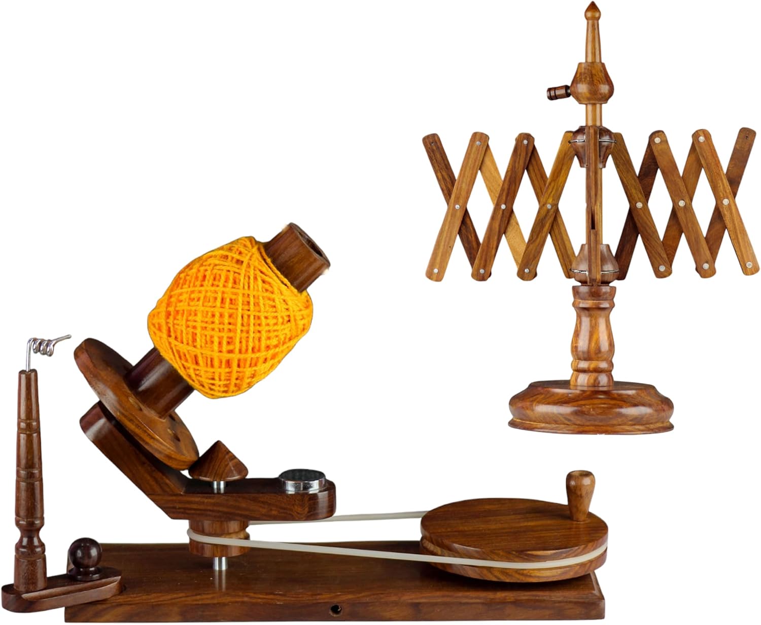 Amazon.com: Rosewood Yarn Winder and Yarn Swift, Large Wooden Yarn ...