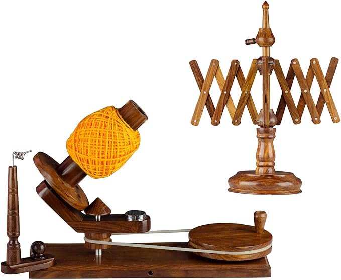 Amazon.com: Rosewood Yarn Winder and Yarn Swift, Large Wooden Yarn ...