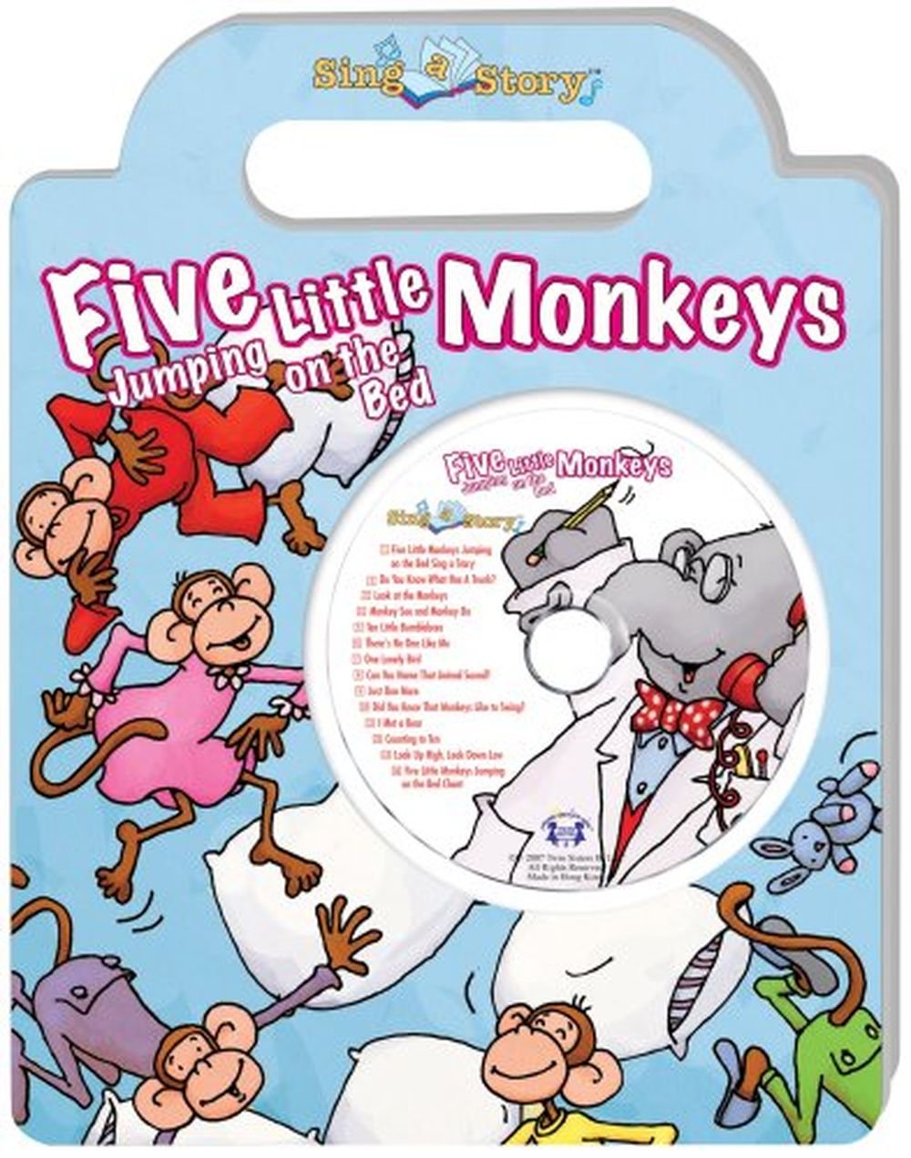 Amazon.com: Five Little Monkeys Jumping on the Bed Sing a Story Handled ...