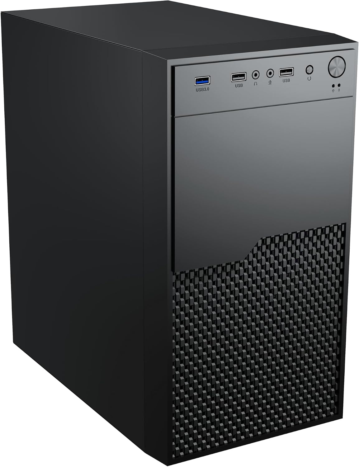 Vida Enterprise Black Office Case, Micro ATX, 12cm Fan, Mesh Front ...