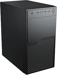 Vida Enterprise Black Office Case, Micro ATX, 12cm Fan, Mesh Front ...