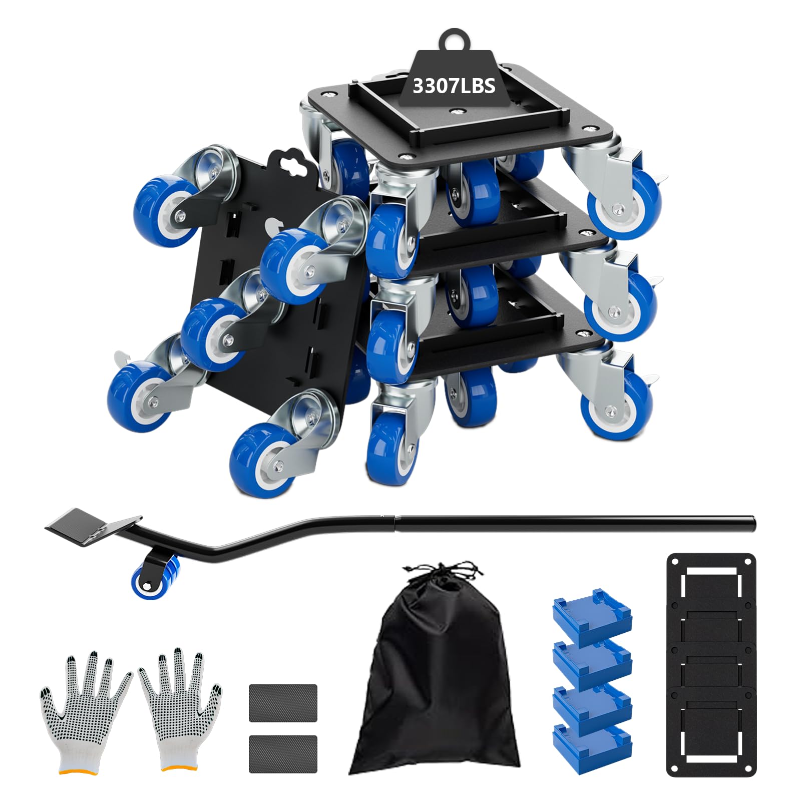 Amazon.com: GUOXIAOYIMO Heavy Duty Furniture Dolly with Baffle, 3307lbs ...