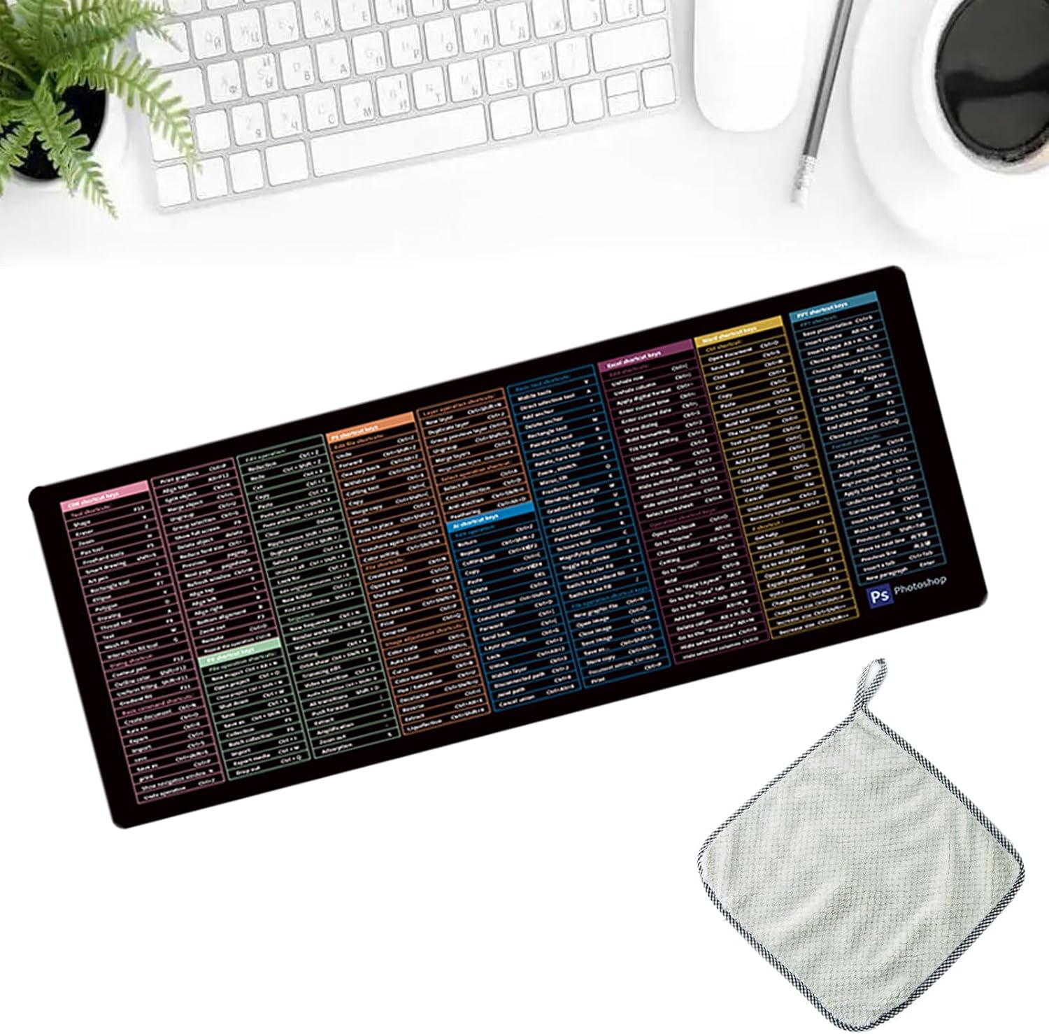 Quick Key Super Large Anti-Slip Keyboard Pad - With Office Software ...