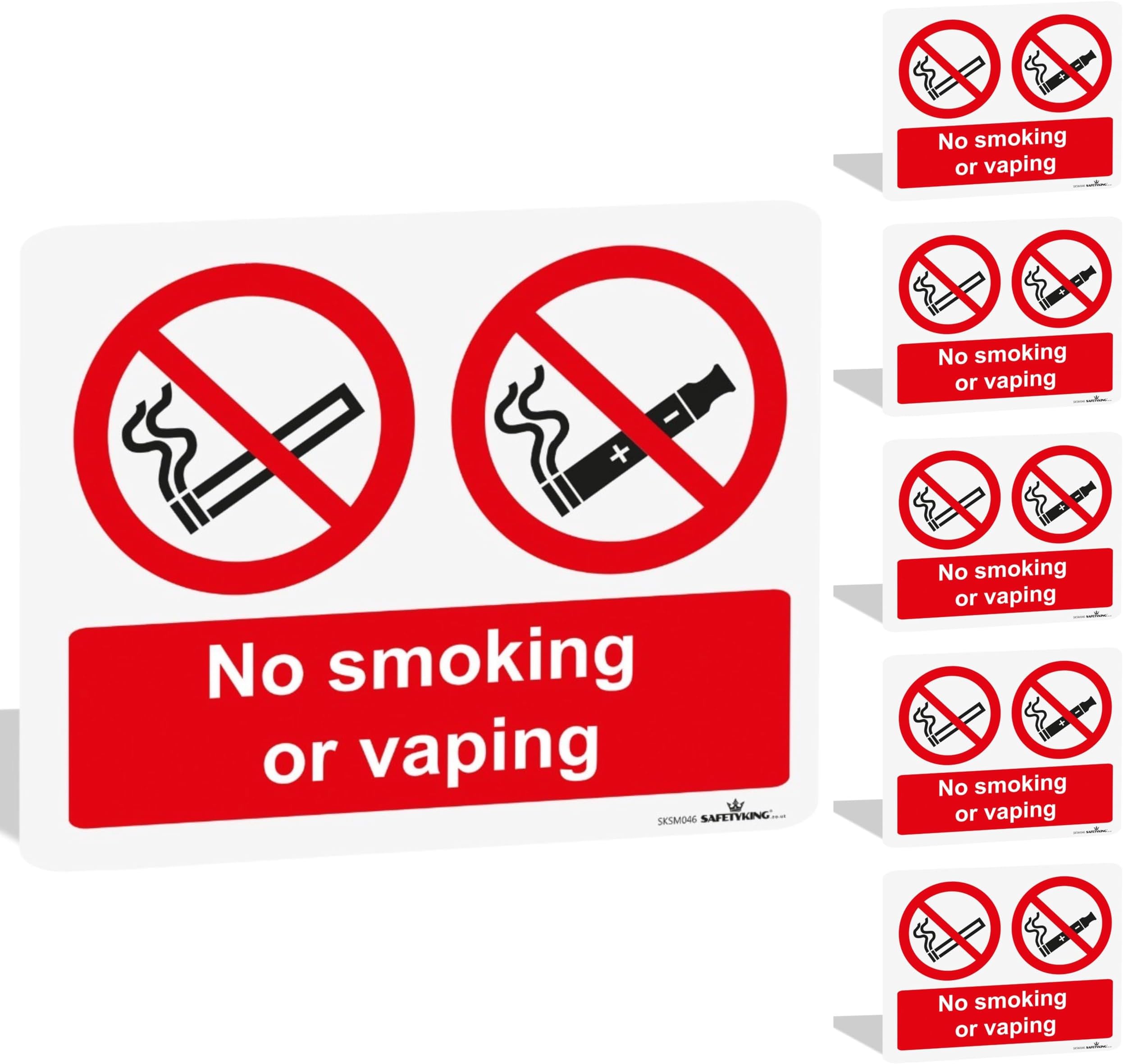 SAFETYKING® 6PCS 180cm x 135cm No Smoking No Vaping Sticker | No ...