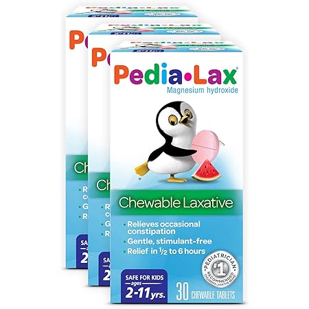 Amazon.com: Pedia-Lax Laxative Chewable Tablets for Kids, Ages 2-11 ...