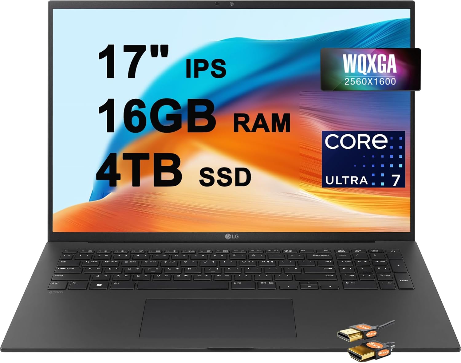 Amazon.com: LG Gram 17 Ultra-Thin Business AI PC Laptop 17" WQXGA IPS (DCI-P3 99%) Intel 16-core ...