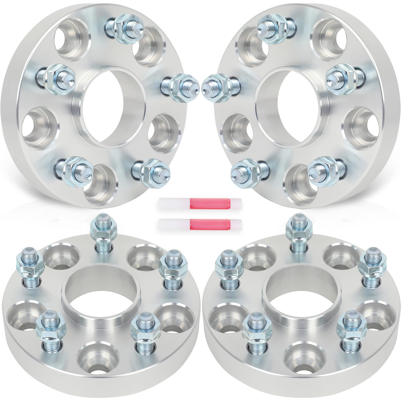 SCITOO 4Pcs Wheel Spacers 1 inch 5x4.5 Bore 60.1mm Studs 12x1.5 5 Lug ...