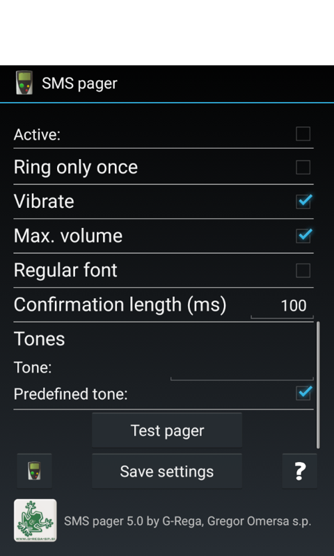 SMS pager - App on Amazon Appstore