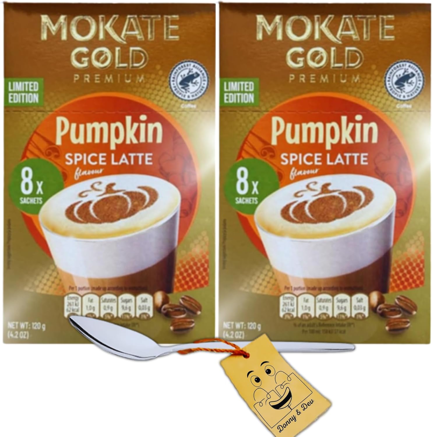 Instant Coffee Sachets Bundle │Includes: 2x Mokate Gold Premium Pumpkin ...
