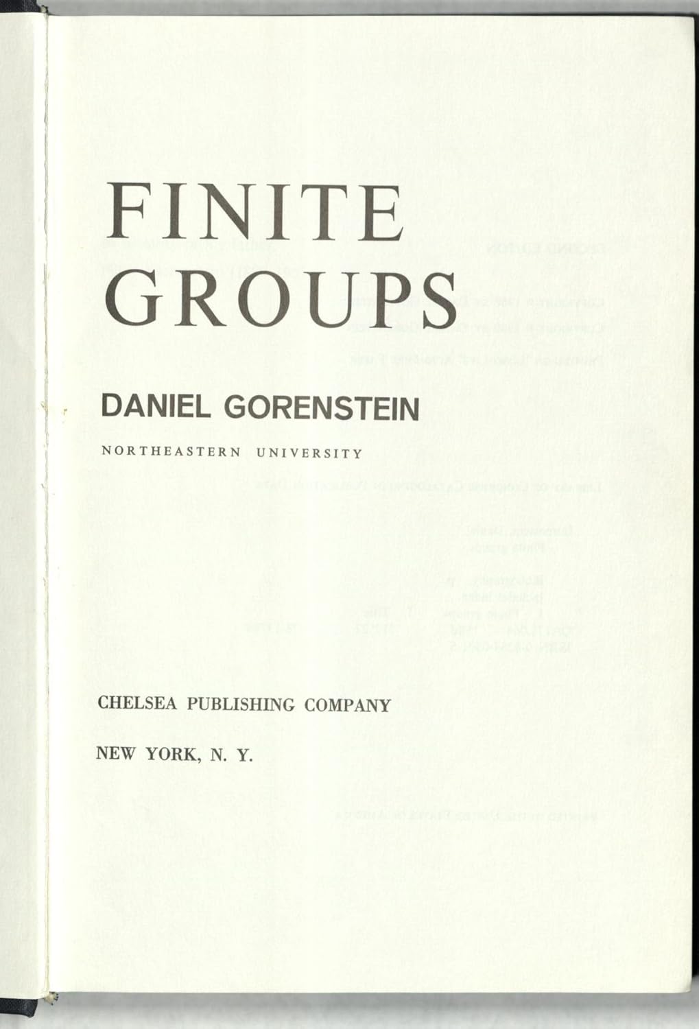 Finite Groups: Daniel Gorenstein: 9780828403016: Amazon.com: Books