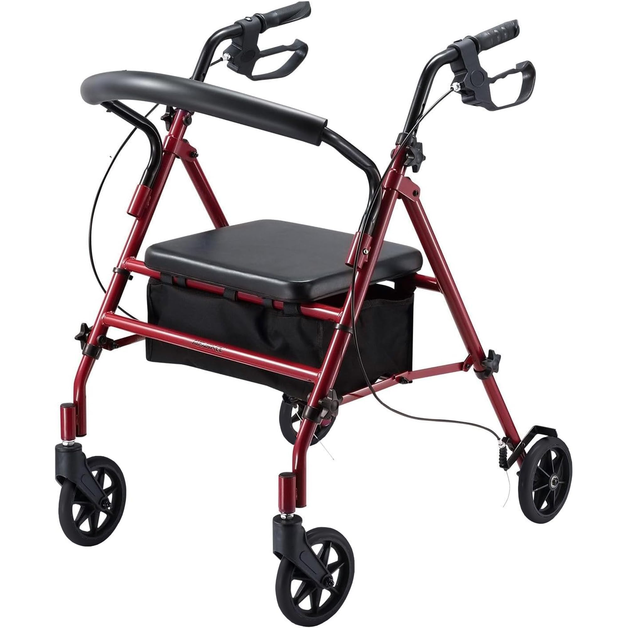 JupiterJX Lightweight Folding Rollator, Aluminium Rollator with Seat ...
