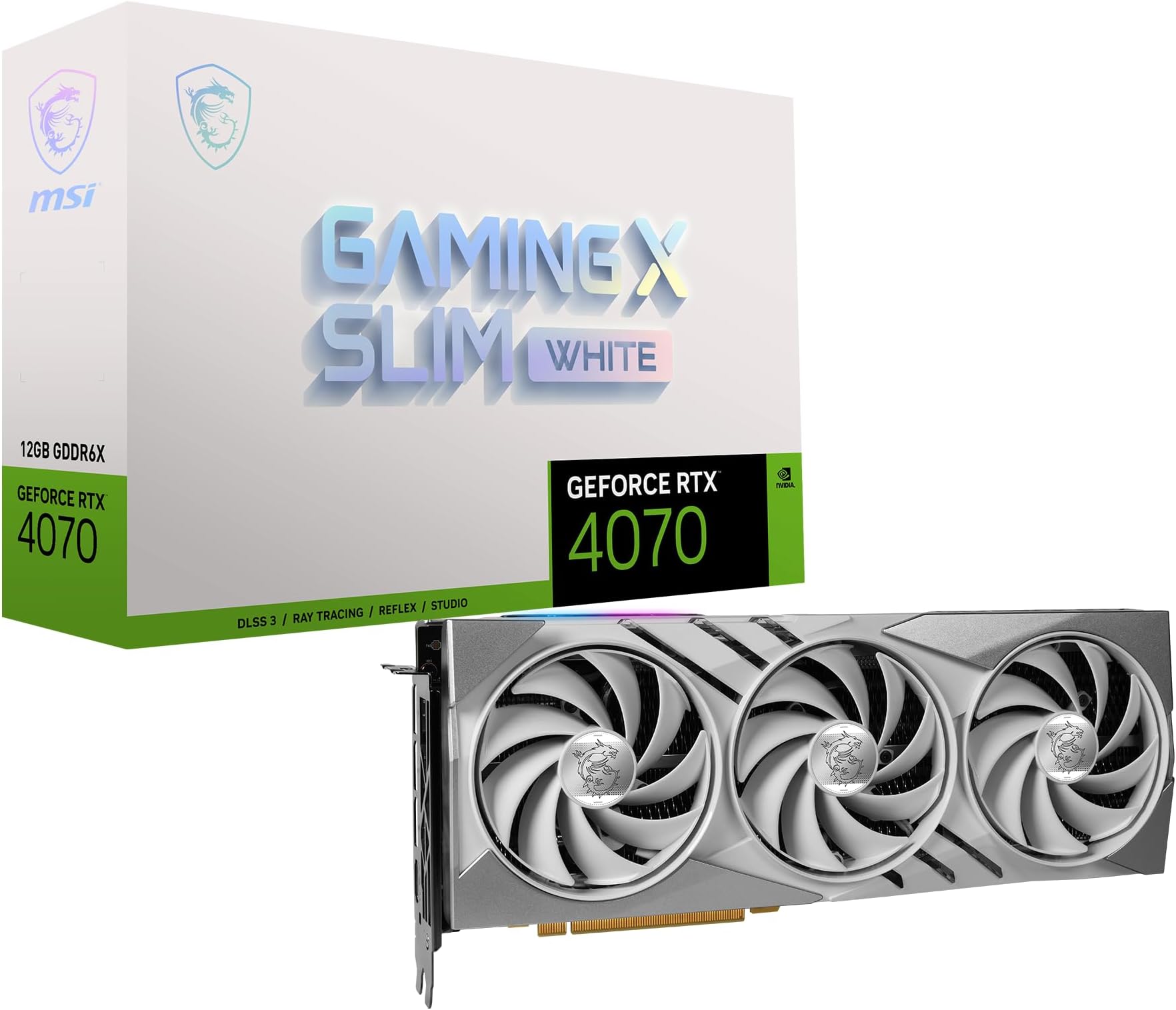 MSI GeForce RTX 4070 GAMING X SLIM WHITE 12G Graphics Card - RTX 4070 ...