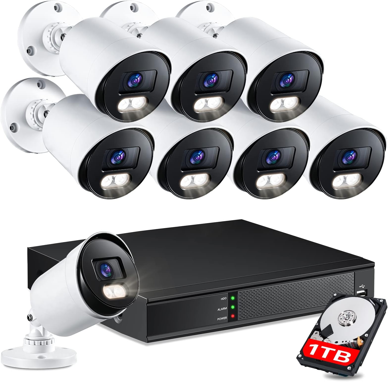 Amazon.com : Swann Home DVR Security Camera System with 1TB HDD, 8 ...