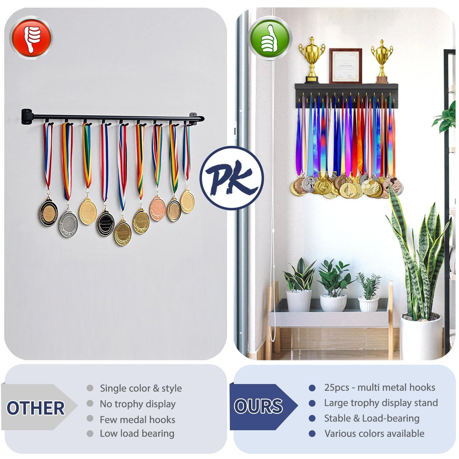 Snapklik.com : DSVENROLY Medal Holder Display Trophy Shelf Organizer ...