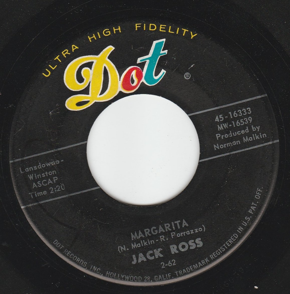 Jack Ross - 45vinylrecord Cinderella/Margarita (7"/45 rpm) - Amazon.com ...