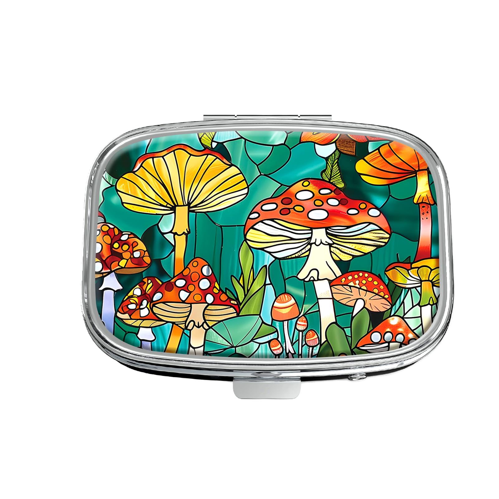 Amazon.com: Pill Box, Small Pill Case for Purse & Pocket, Metal ...