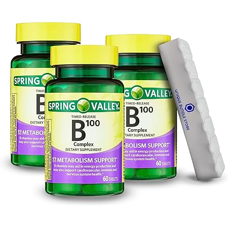 Amazon.com: Spring Valley, B Complex 100, Tablets 60 Count Metabolism ...