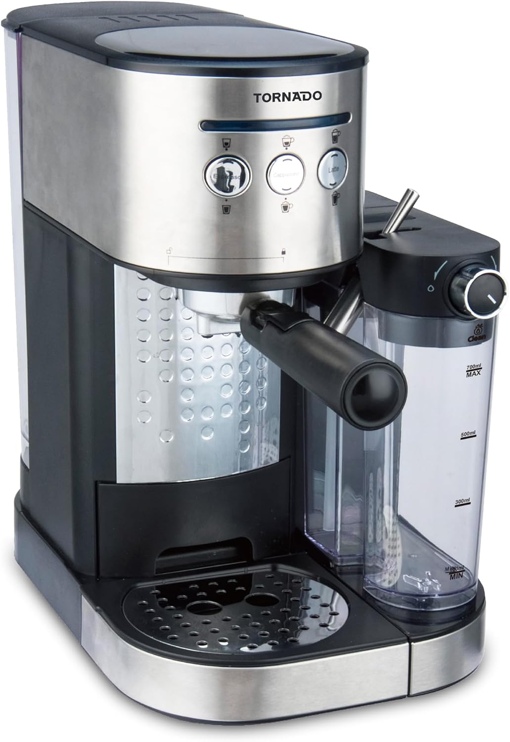 TORNADO Automatic Espresso Machine 15bar 1.2L Black x Stainless TCM ...