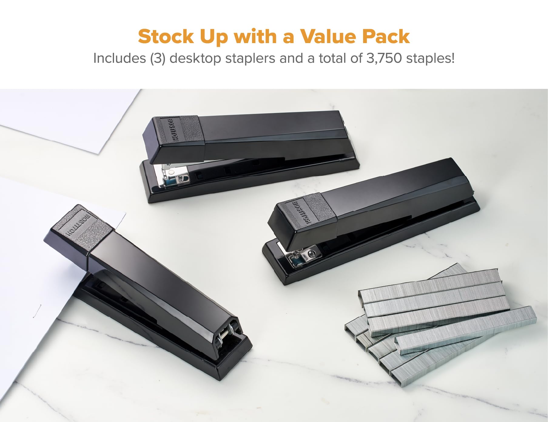 Snapklik.com : Office Stapler, No-Jam Premium For Desktop, Includes 1 ...