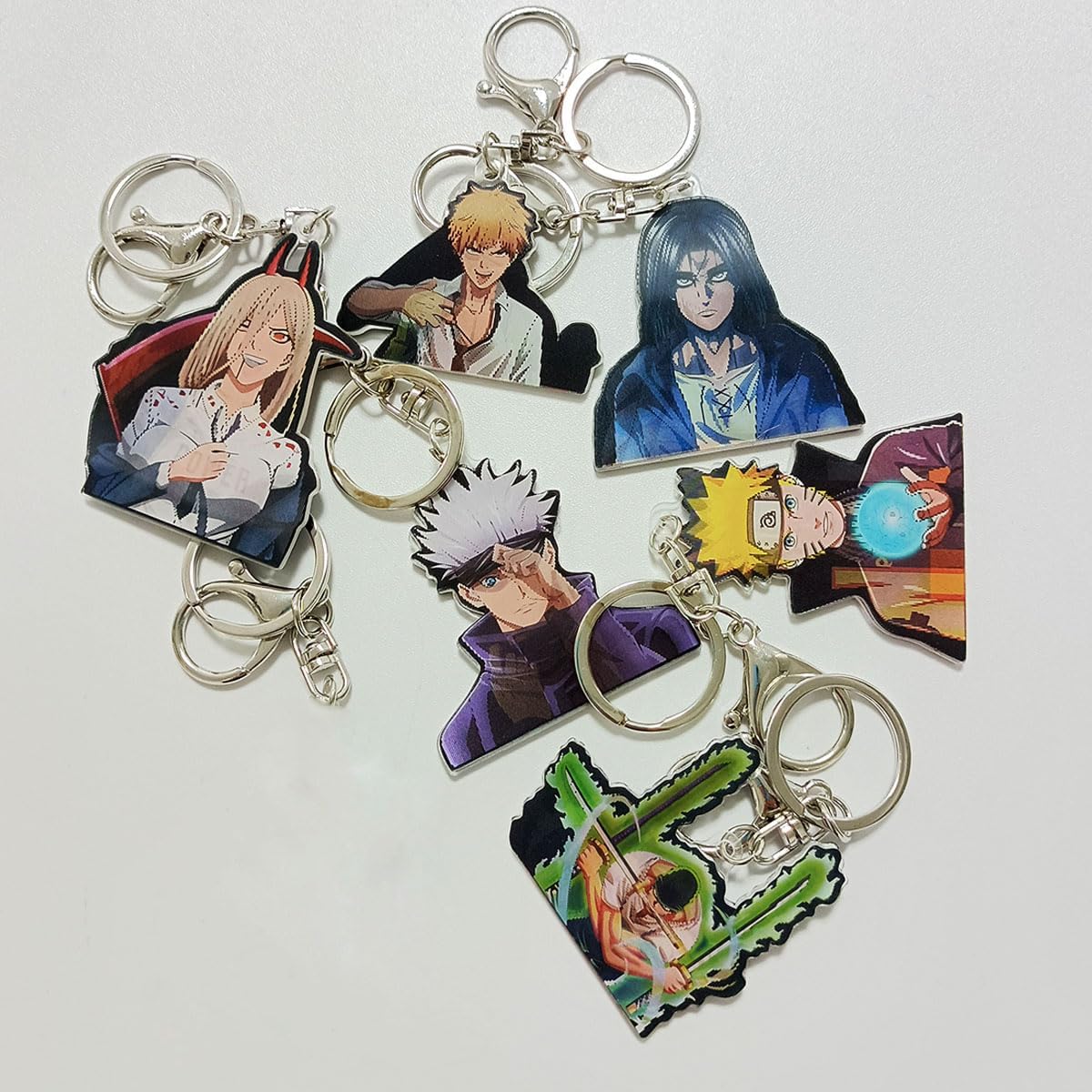Anime Keychains 3D Motion Novelty keychains Anime figure Keychain for ...