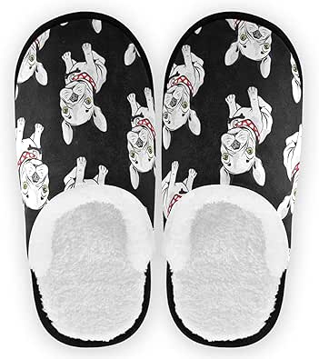 Amazon.com | visesunny French Bulldog Animal Slippers for Women Mens ...
