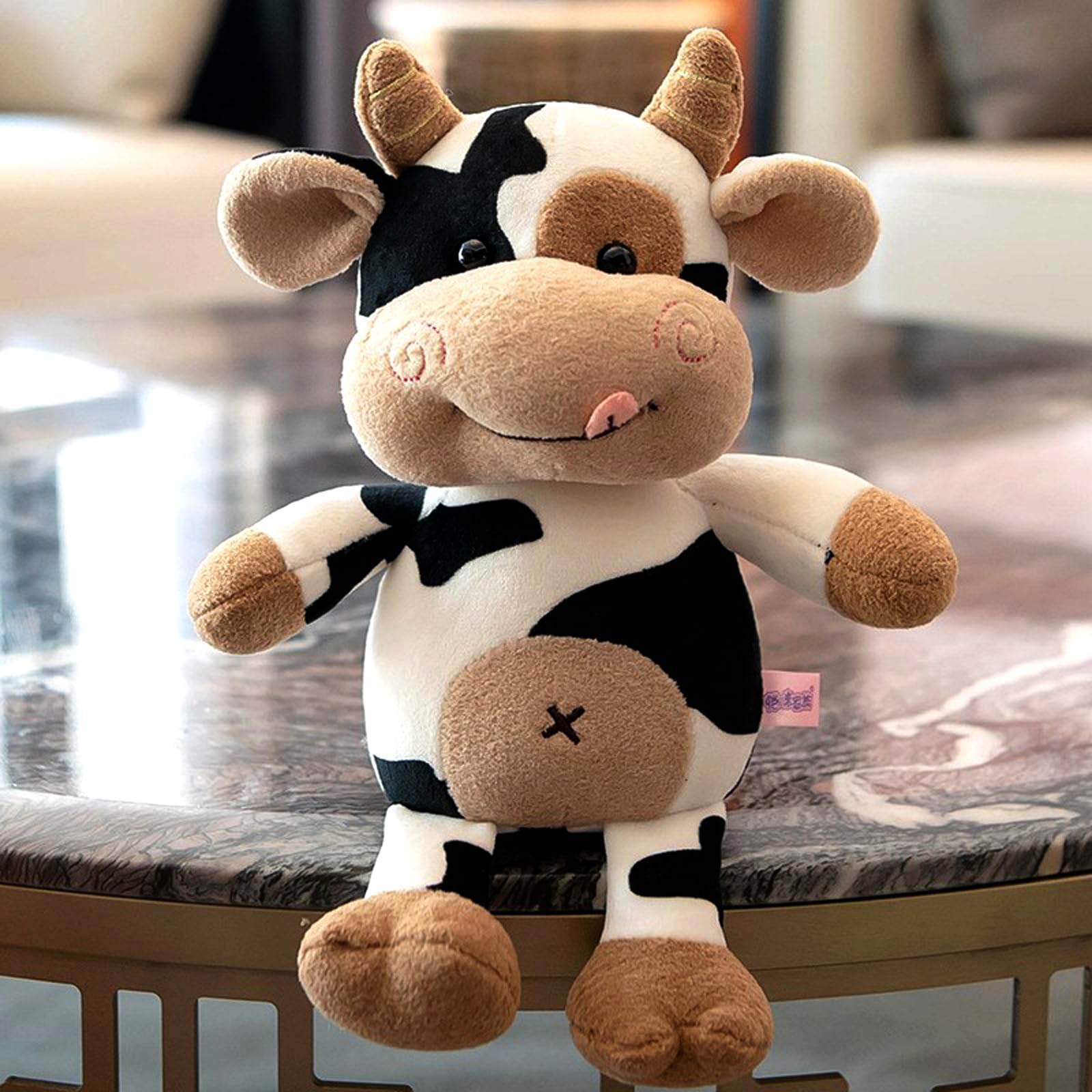 Amazon.com: SMY LINUUE Cow Stuffed Animal Cute Soft Plush Cow Toy 12 ...