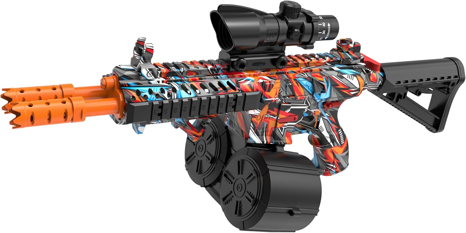 Amazon.com: Orbiiegels Gel Ball Blaster, Dual Mags&Barrels, Orby Gun ...