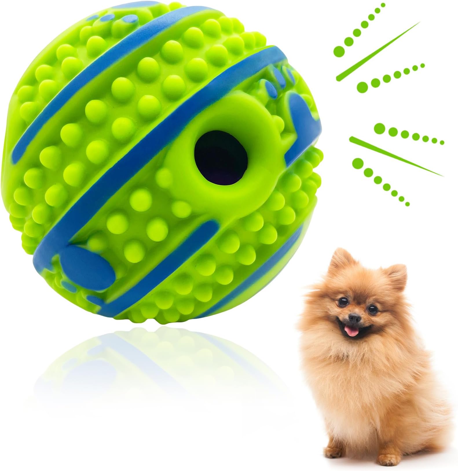 XFRJK Spiky Wobble Ball 7CM Giggle Ball for Dogs Small Dog Toys ...