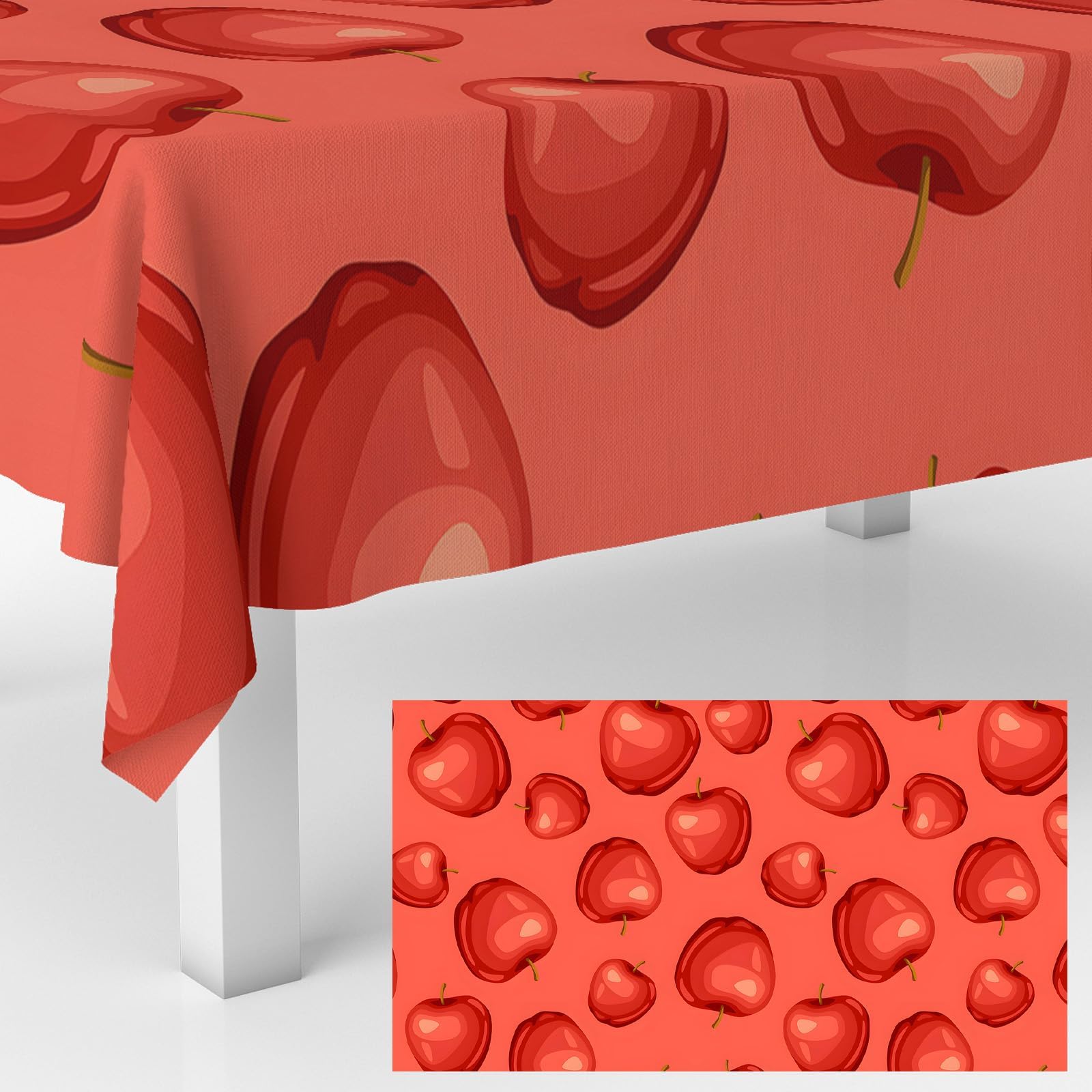 Amazon.com: Violet Linen Classic Euro Apples Tablecloth with Large ...