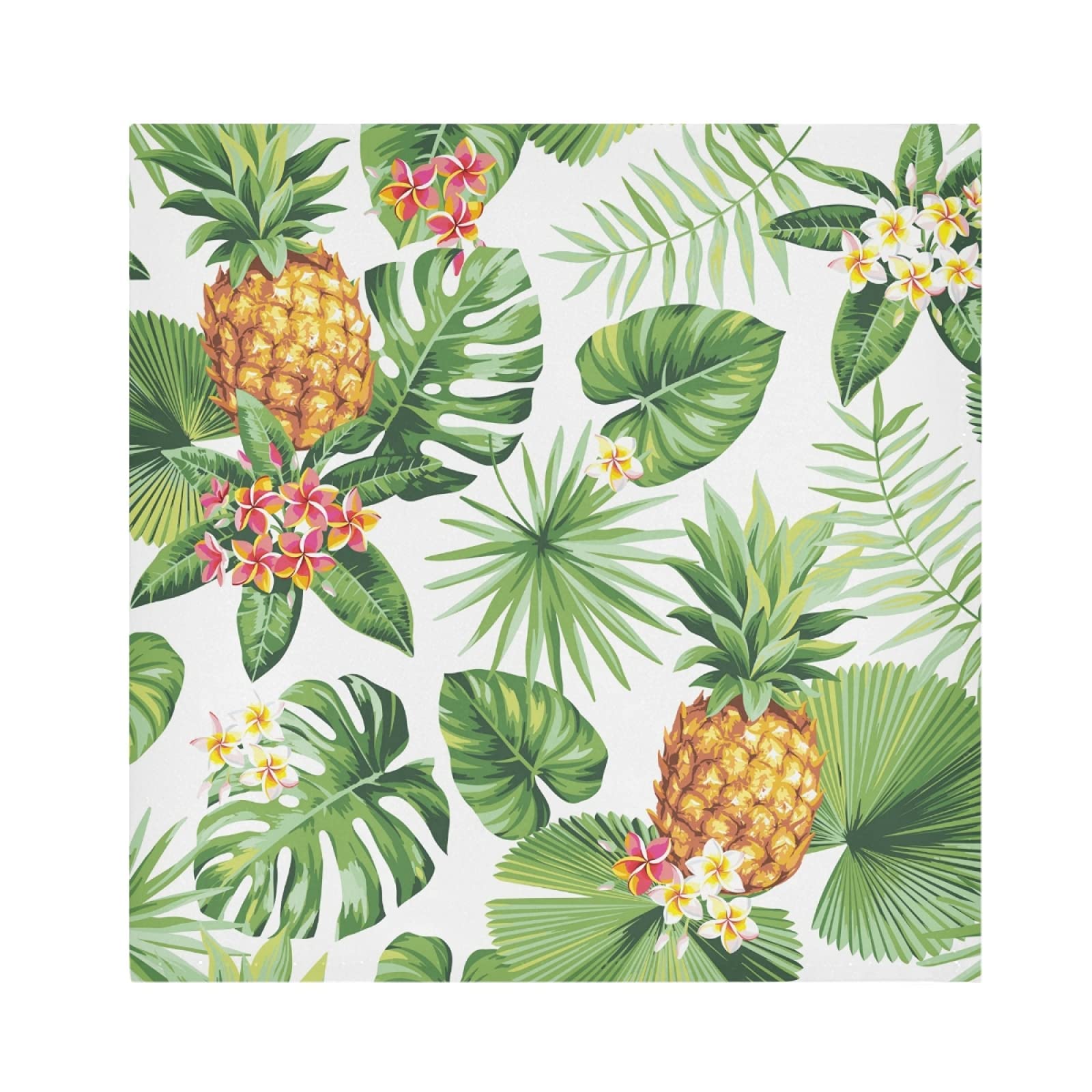 Amazon.com: Table Cloth Napkins Tropical Leaves Pineapple Set of 6 ...