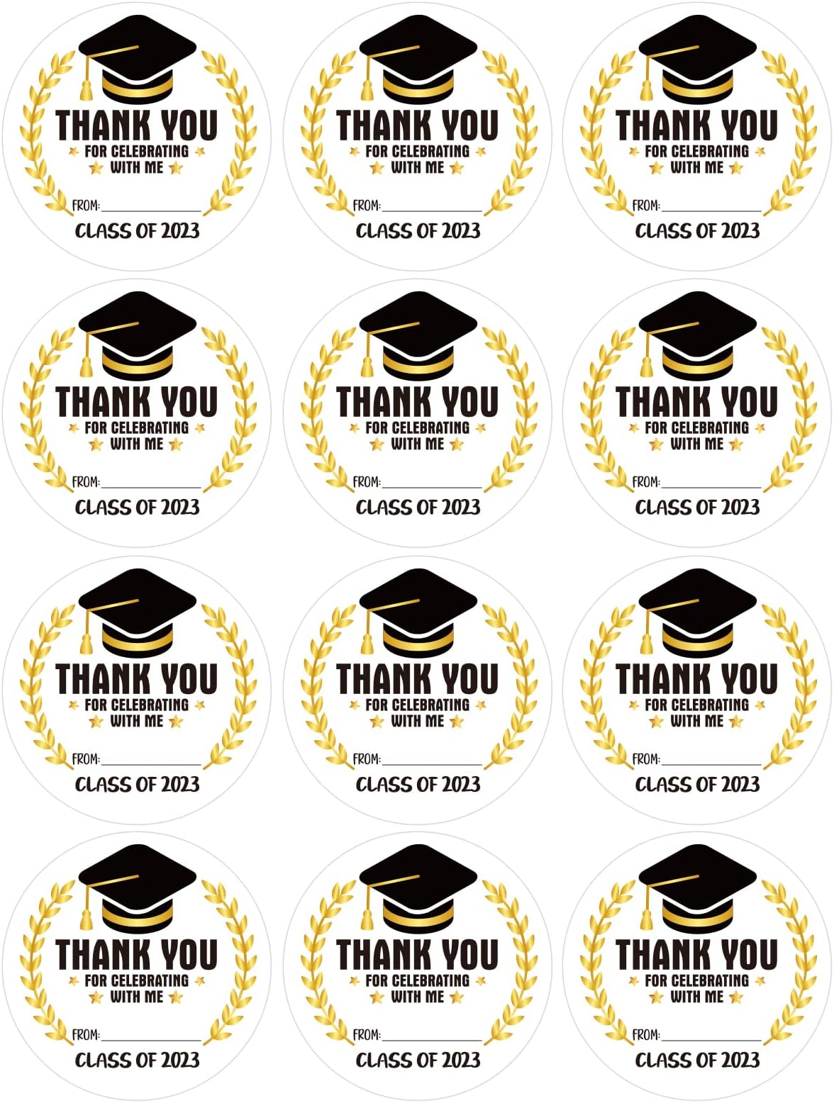 Amazon.com: SICOHOME Graduation Stickers Class of 2023 36PCS Class of ...