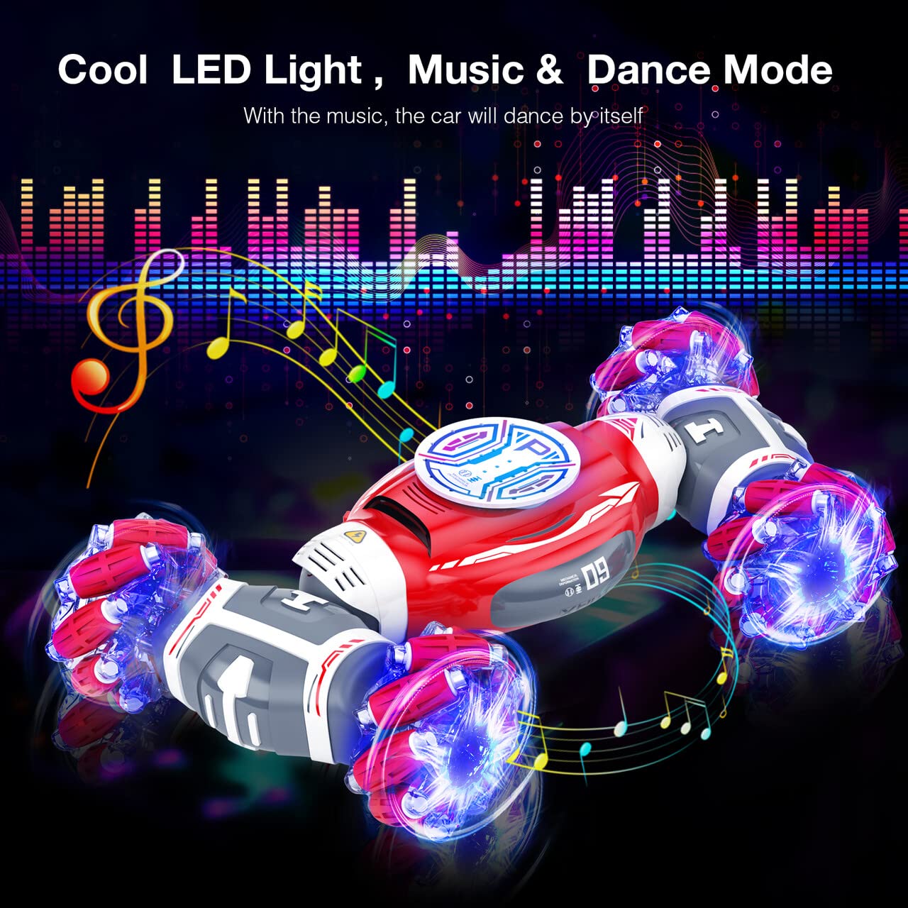 Powerextra 2023 New Remote Control Car, 1:12 Gesture Control Rc Stunt ...