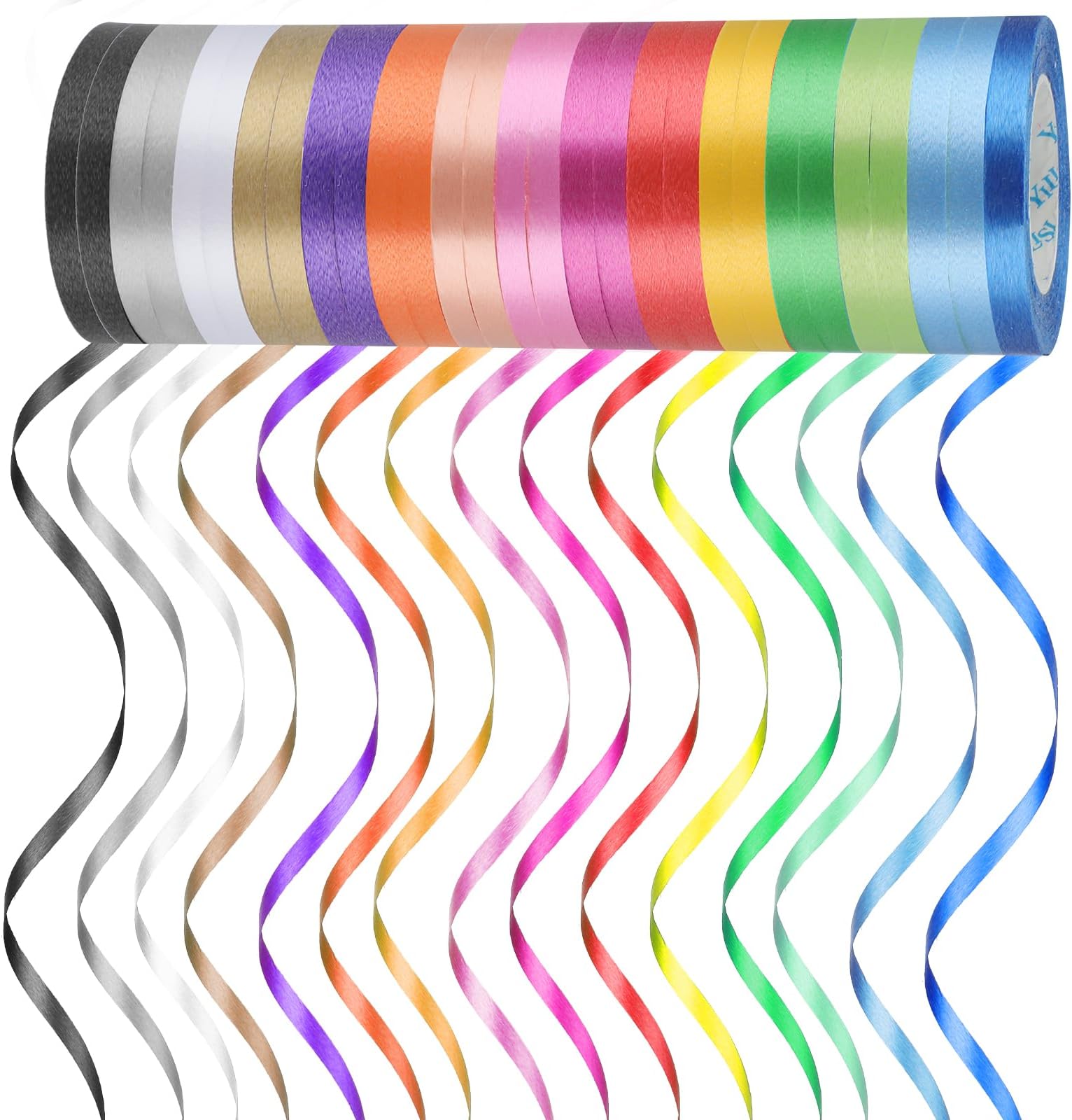 Amazon.com: DNHCLL 10 Rolls Metallic Curling Ribbons Balloon Ribbon for ...