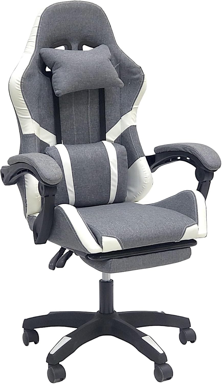 SBF Fabric Gaming Chair - Reclining High Back Office Chair - Adjustable ...