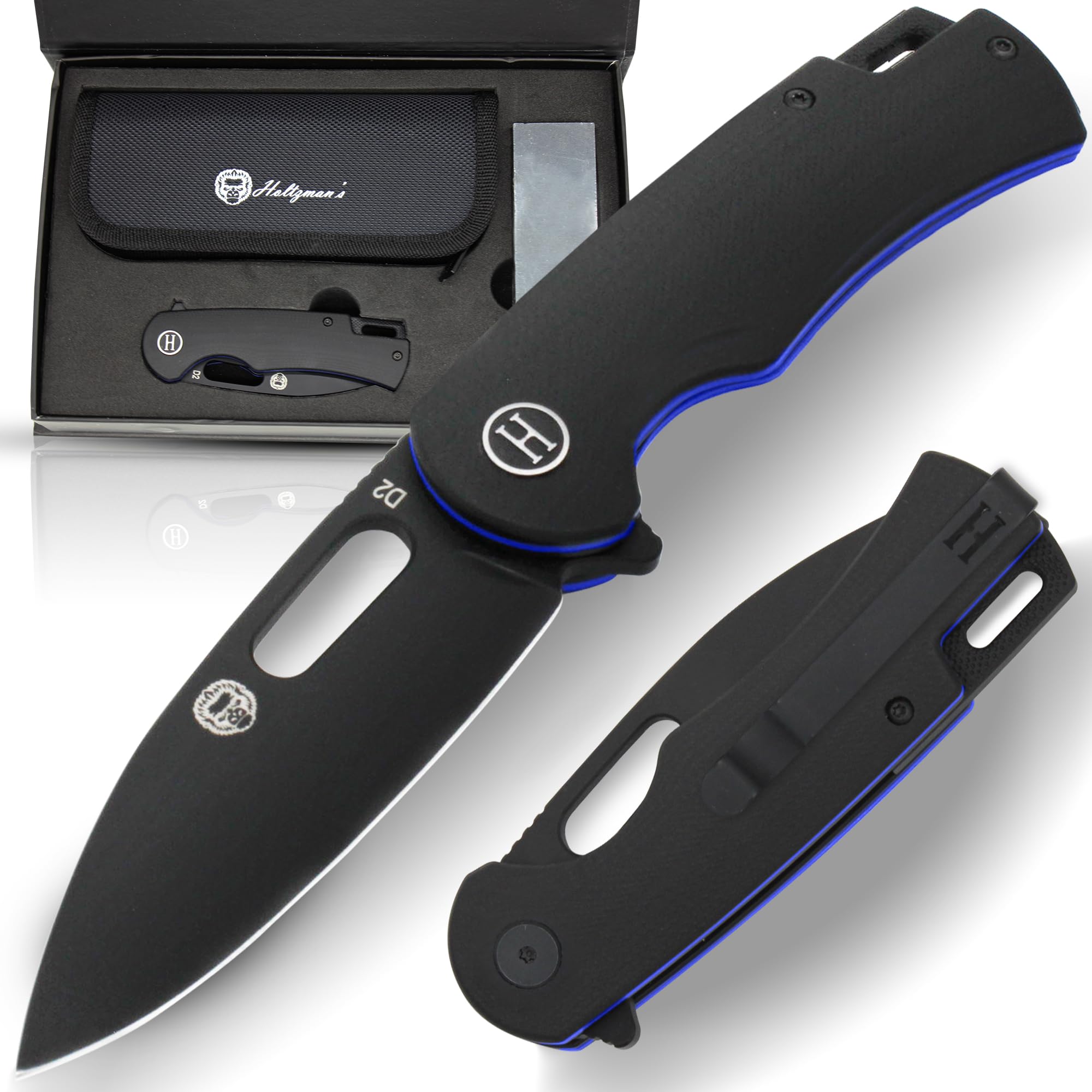 Buy Holtzman's Gorilla Survival Mens Folding Pocket Set D2 Steel Blade ...