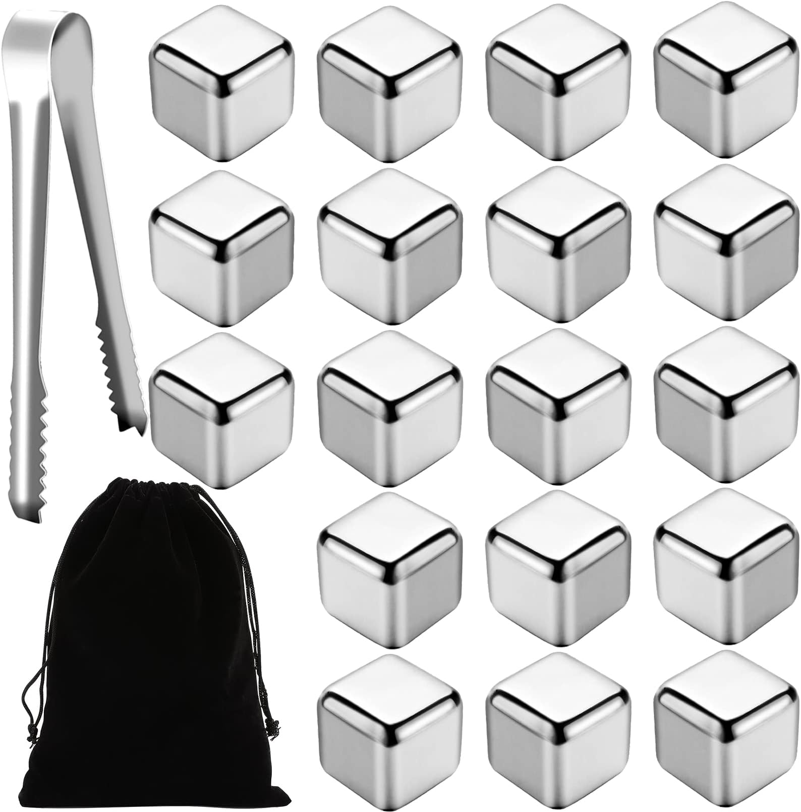 Amazon.com: Metaspl 304 Stainless Steel Ice Cubes,Stainless Steel ...