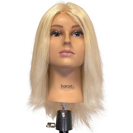 Amazon.com : HairArt Cosmetology Mannequin Head (Emma LB) with Human ...