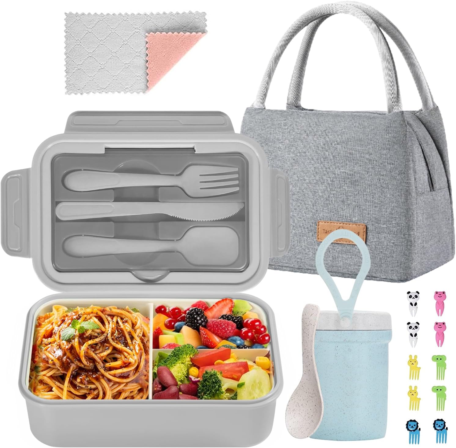 Amazon.com: KAIFTEK Bento Lunch Box for Kids, Bento Box Adults Lunch ...