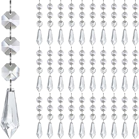 Amazon.com: Jishi Hanging Crystals 30-Pack Centerpieces Decorations ...