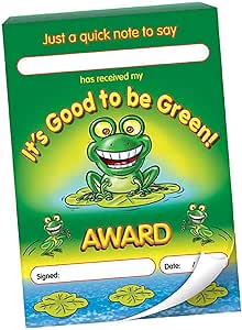 60 It's Good to Be Green Award Notes Home Praisepad A6 Primary Teaching ...