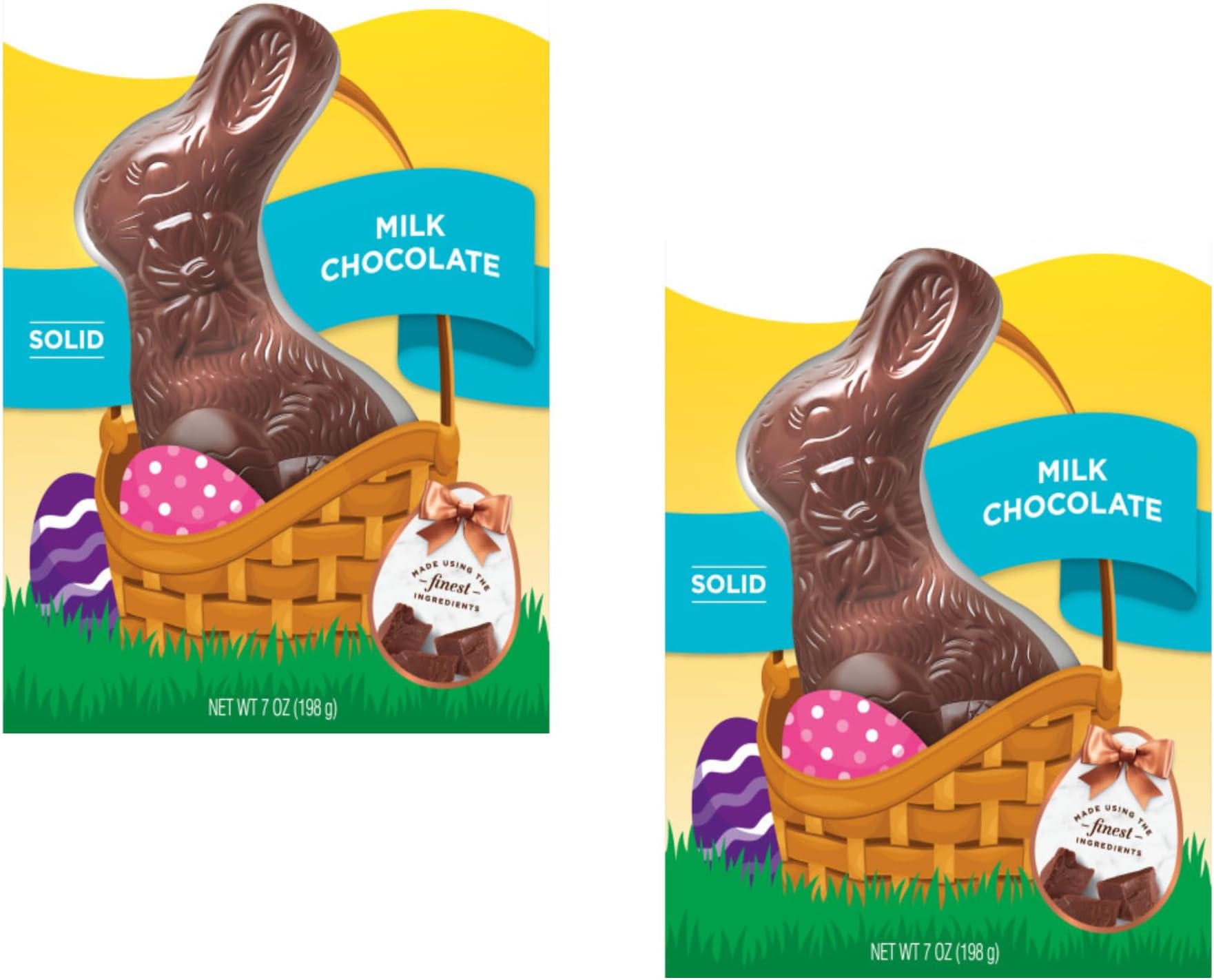 Amazon.com: Fannie May, 3 Count Solid Milk Chocolate Bunny, Easter ...