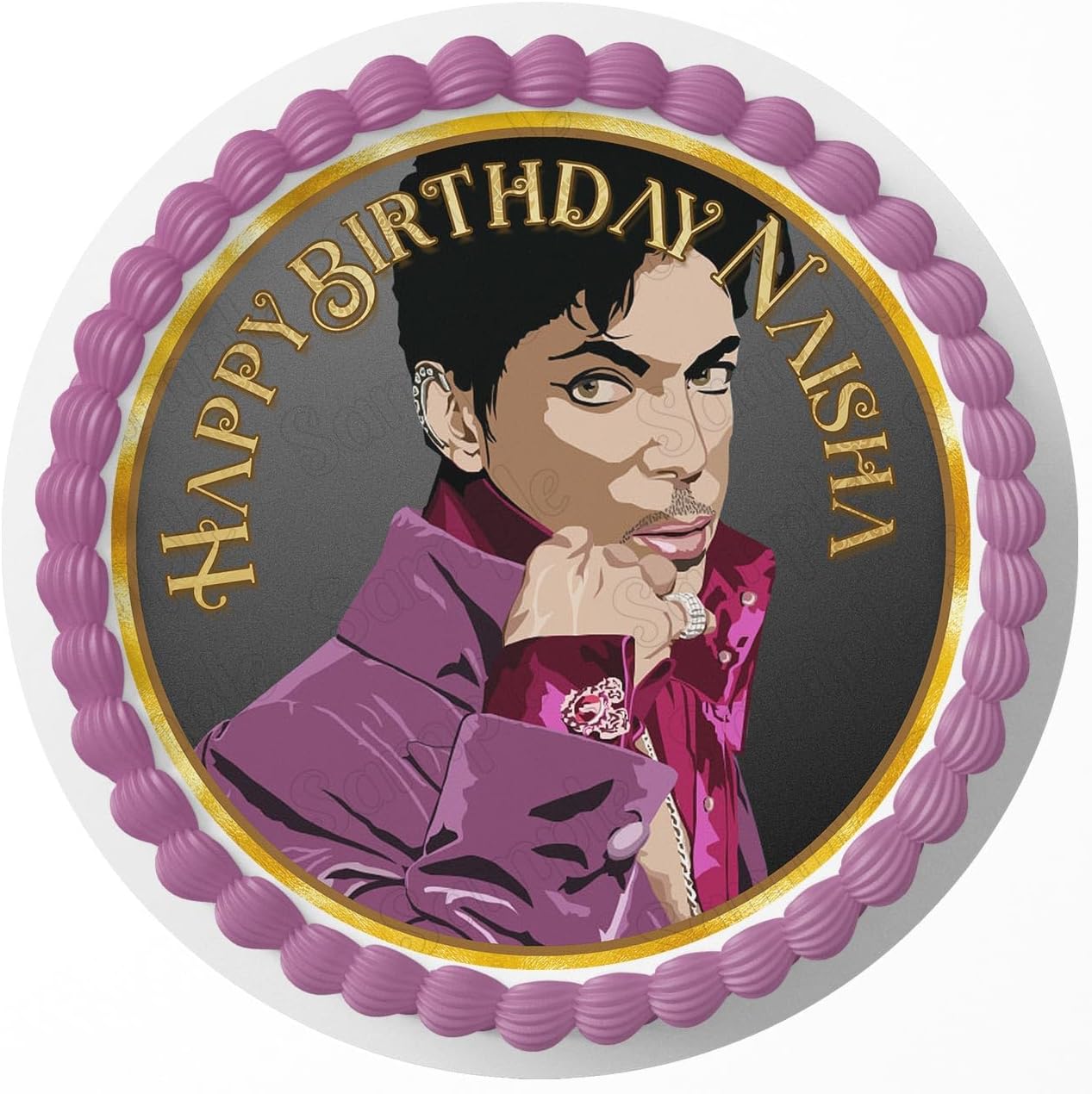 Amazon.com: Cakecery Prince Rogers Nelson Singer Edible Cake Topper ...